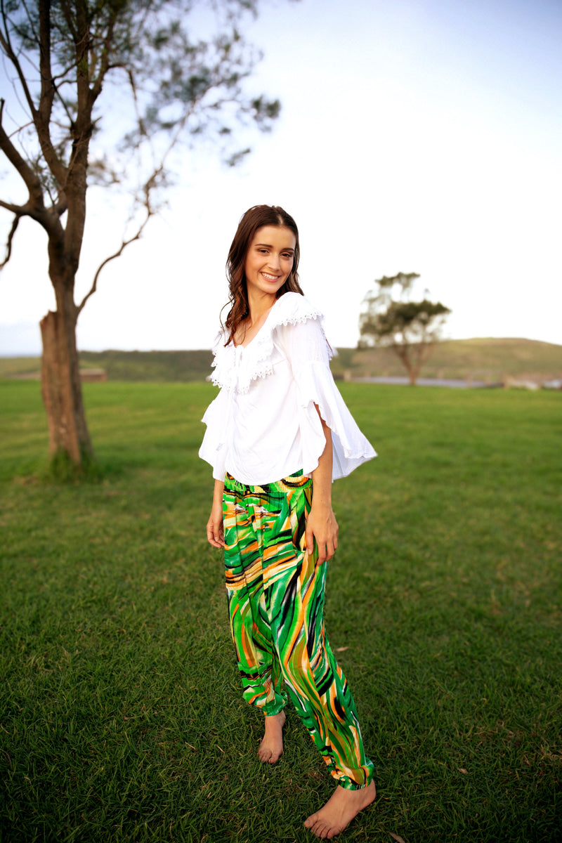 Alyria Top White with Lace – Stitch'd